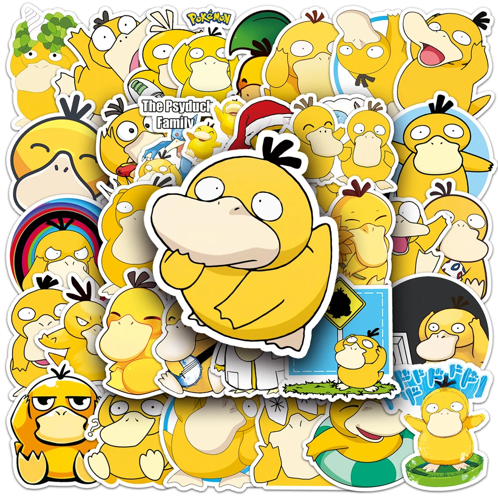 10-30-50pcs-Pok-moni-Psyduck-stickers-Anime-Kawaii-Decals-Graffiti ...