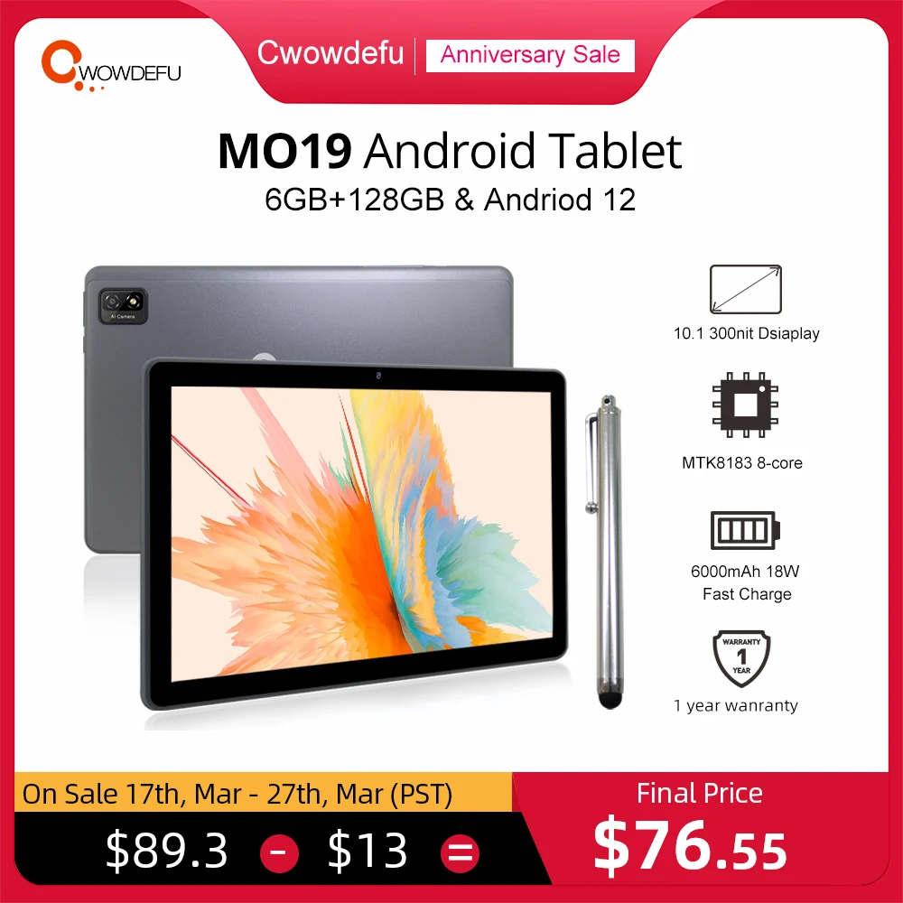 CWOWDEFU-Original-10-1-Android-Tablet-6GB-RAM-128GB-tablettes-Android ...