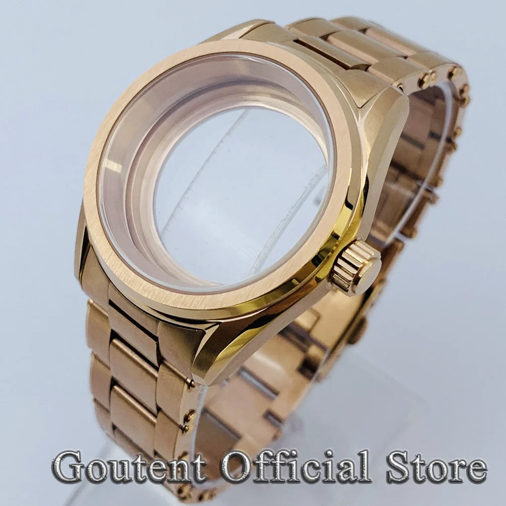Goutent-38mm-Rose-Gold-Sapphire-Glass-Watch-Case-Stainless-steel ...