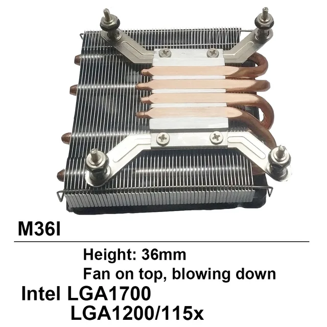 M36 M39 Low Profile 39mm 36mm CPU Ultra-Thin UP Down Blowing 4 Heat ...