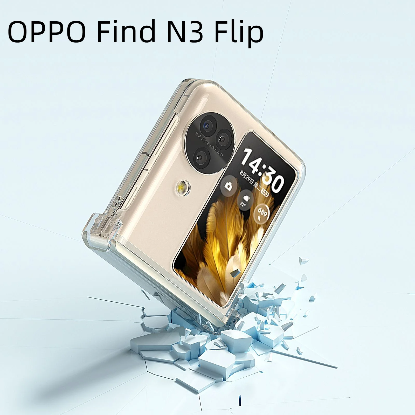For OPPO Find N3 Flip Transparent Mobile Phone Case, N3 Flip PC High ...