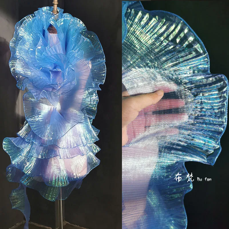 Purple-Mermaid-See-through-Ruffles-Three-dimensional-Ruffled-Large-Lace ...