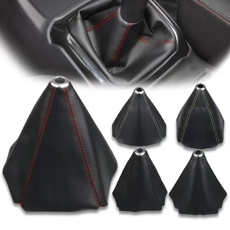 Multiple Styles 16mm Universal PU Leather Car Gear Shift Collars Auto ...