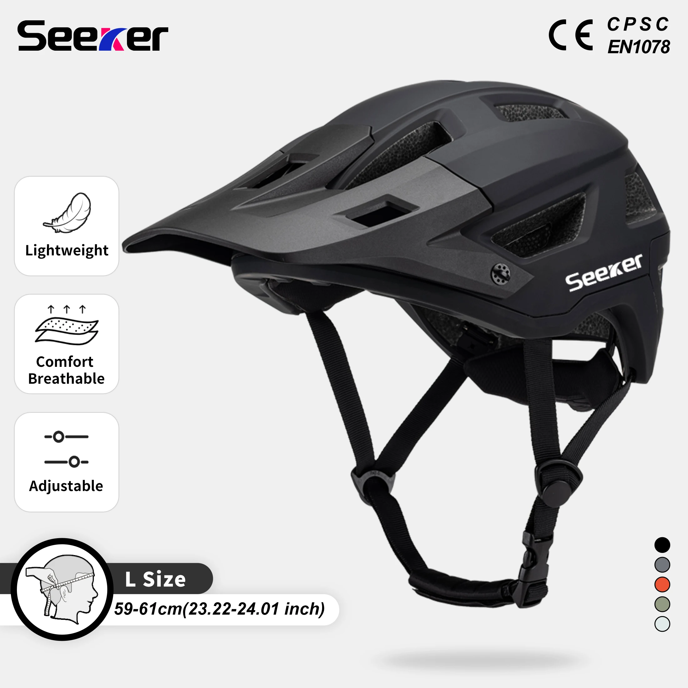 Seeker-Mountain-Bike-Helmet-Men-s-Adult-One-piece-Lightweight-Road-Bike ...