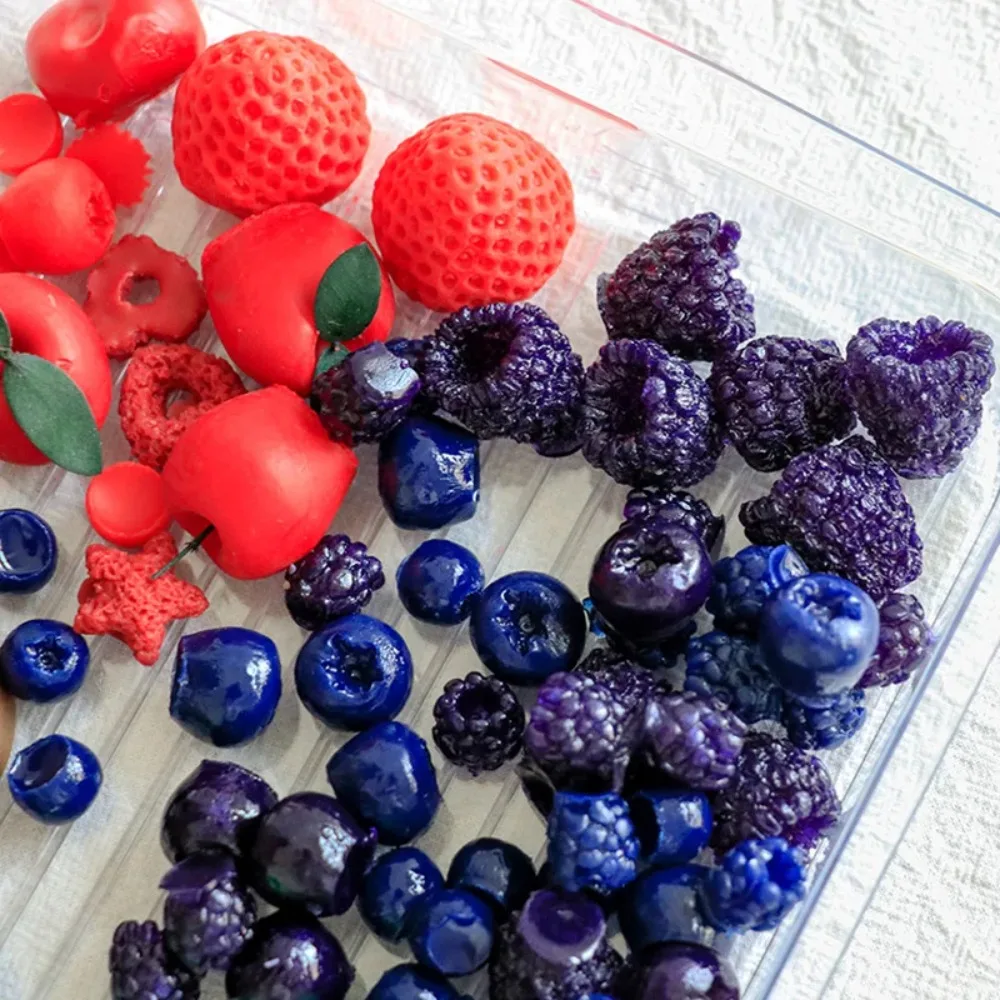 New-Simulation-Fruit-Candle-Silicone-Mold-3D-Blueberry-Raspberry-Shaped ...