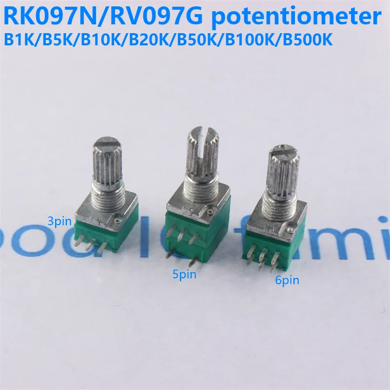 5PCS RV097ns 6pin 5pin 3pin RK097G RK097 50K 20K 203 10K 5K 1K 100K ...