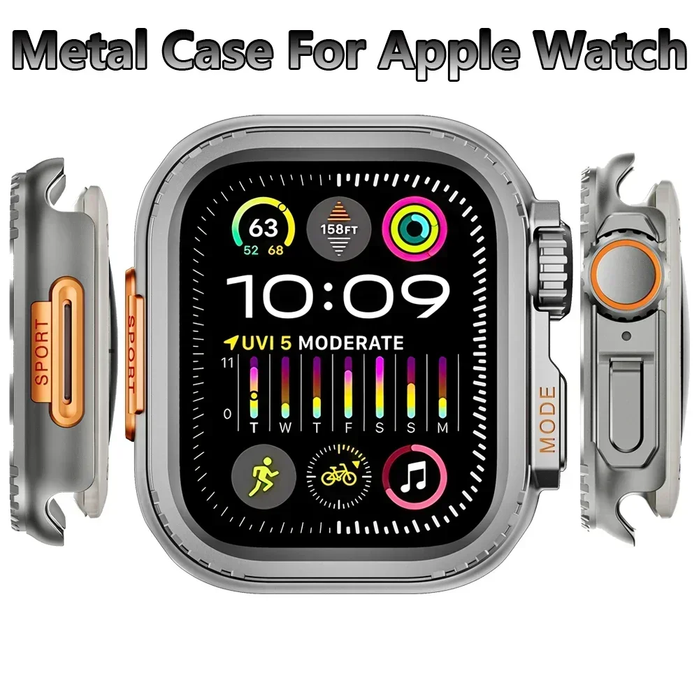 Metal-Cover-for-Apple-Watch-Ultra-1-2-49mm-45mm-Case-Metal-Shell-for ...