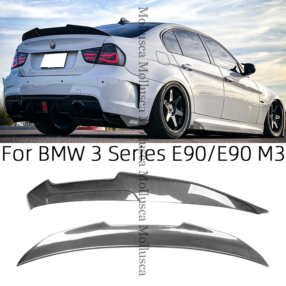 For BMW 3 Series E90 4Door/E90 M3 PSM Style Carbon fiber Rear Spoiler ...