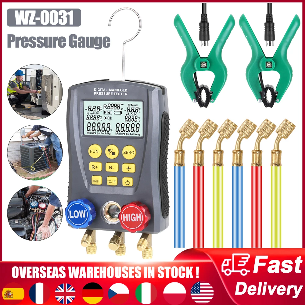 V-cuo-Digital-Pressure-Gauge-Manifold-Tester-HVAC-Temperatura-Tester ...