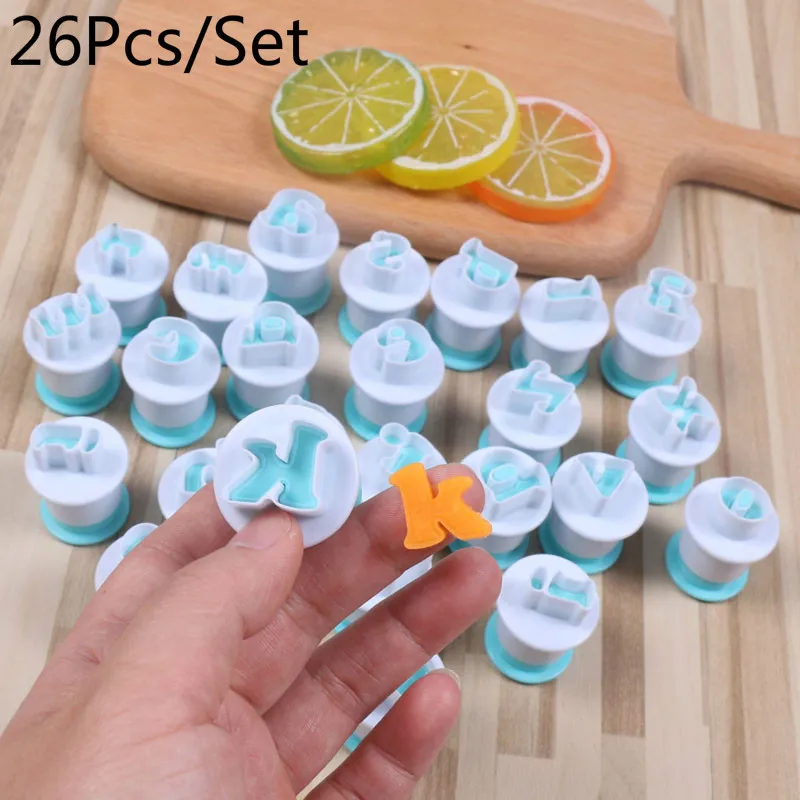 Molde para pastel con patrón del alfabeto, utensilios de cocina para ...