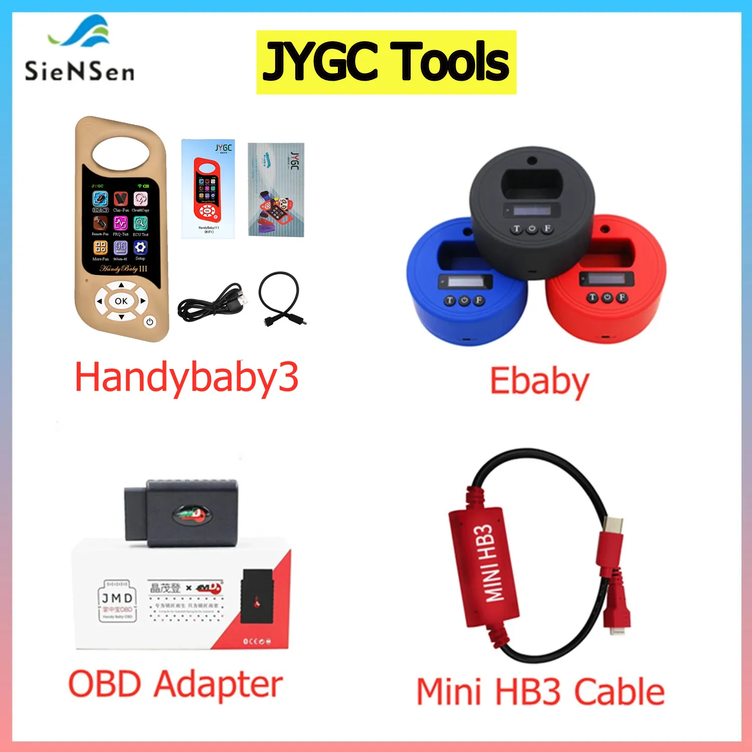 Jygc Keyプログラミング付きのオリジナルのHb3ケーブル,すべてのキー,VW車用のmqbキープログラミングを備えた赤ちゃん/e baby jygc obdアダプター ...