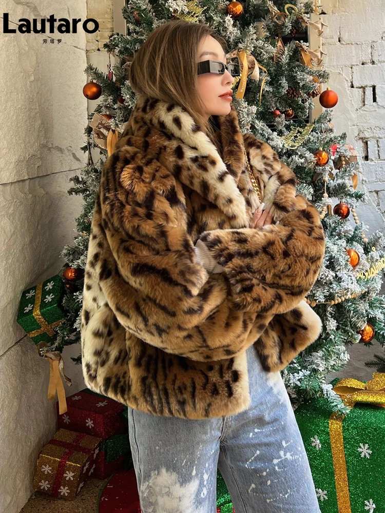 Leopard Fluffy Fur Coat Women | Faux Leopard Fur Coats Women - Winter Short Thick - Aliexpress
