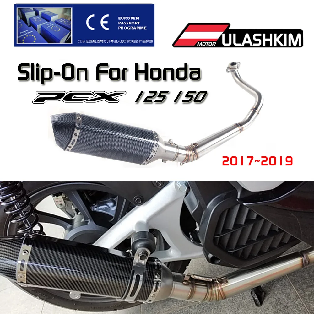 Slip-On-For-honda-PCX125-PCX150-Motorcycle-Exhaust-Muffler-Modified ...