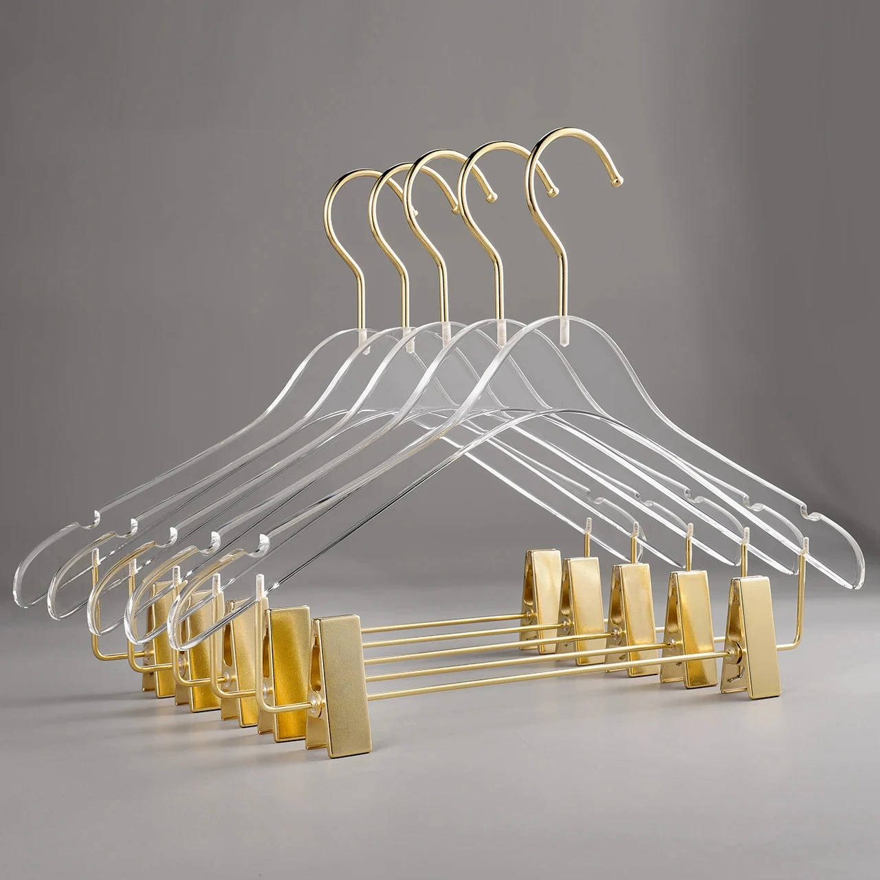 Transparent-Acrylic-Coat-Hanger-Clothes-Organizer-Non-slip-Clothes-Pant ...