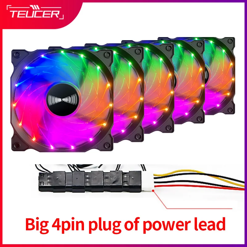 RGB-Vortex-Laser-Light-Effects-PC-Case-Fan-12V-Grande-4pin-Plug-of ...