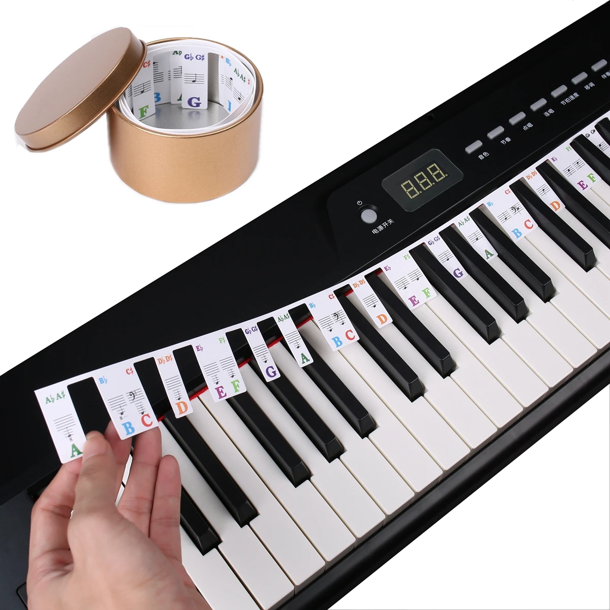 61-88-Keys-Piano-Keyboard-Rake-Note-Marker-Overlay-Piano-Key-Stickers ...