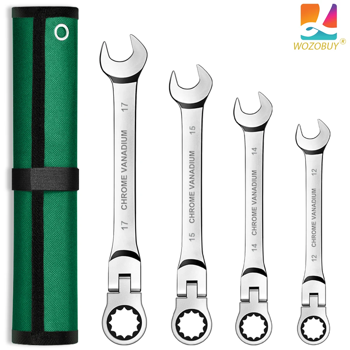 WOZOBUY-4-5pcs-Ratchet-Spanner-Wrench-Set-Gear-Ring-Ratcheting ...
