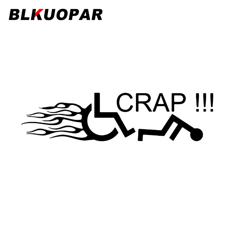 BLKUOPAR-Crap-Flame-Wheelchair-Car-Stickers-RV-Bumper-Personality ...