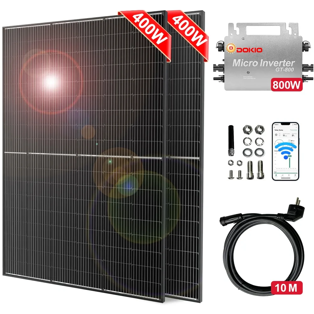 DOKIO 800W Balcony Power Plants Kit Solar Panl System With 800W ...