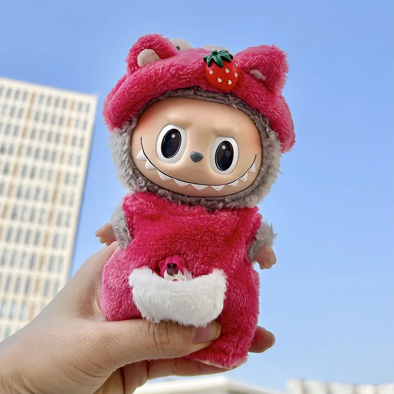 New-Arrivale-Labubu-17cm-Doll-Only-Clothes-Strawberry-Bear-Little-Cow ...