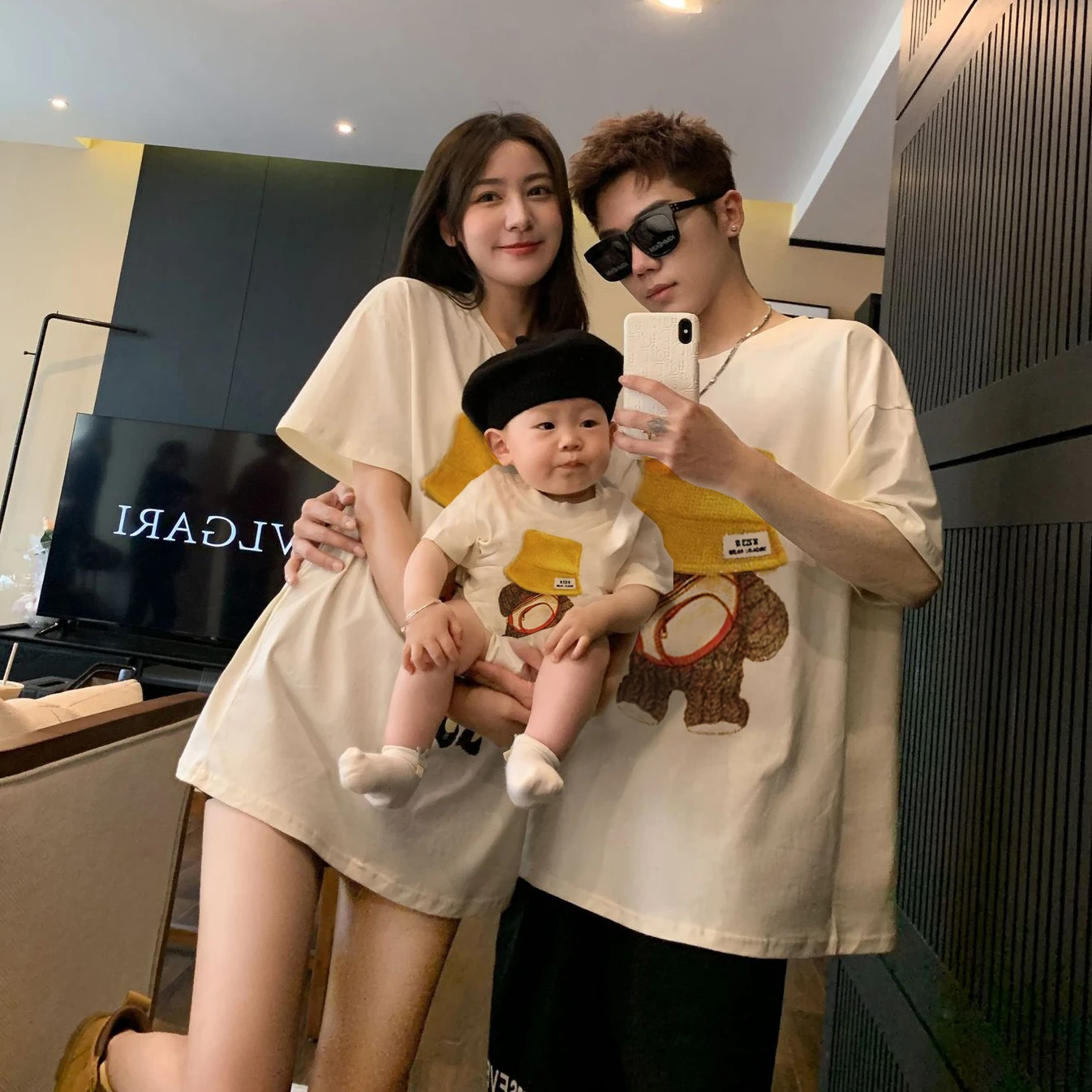 Mommy-Daddy-and-Baby-Outfit-Yellow-Same-Clothes-for-The-Whole-Family-2 ...