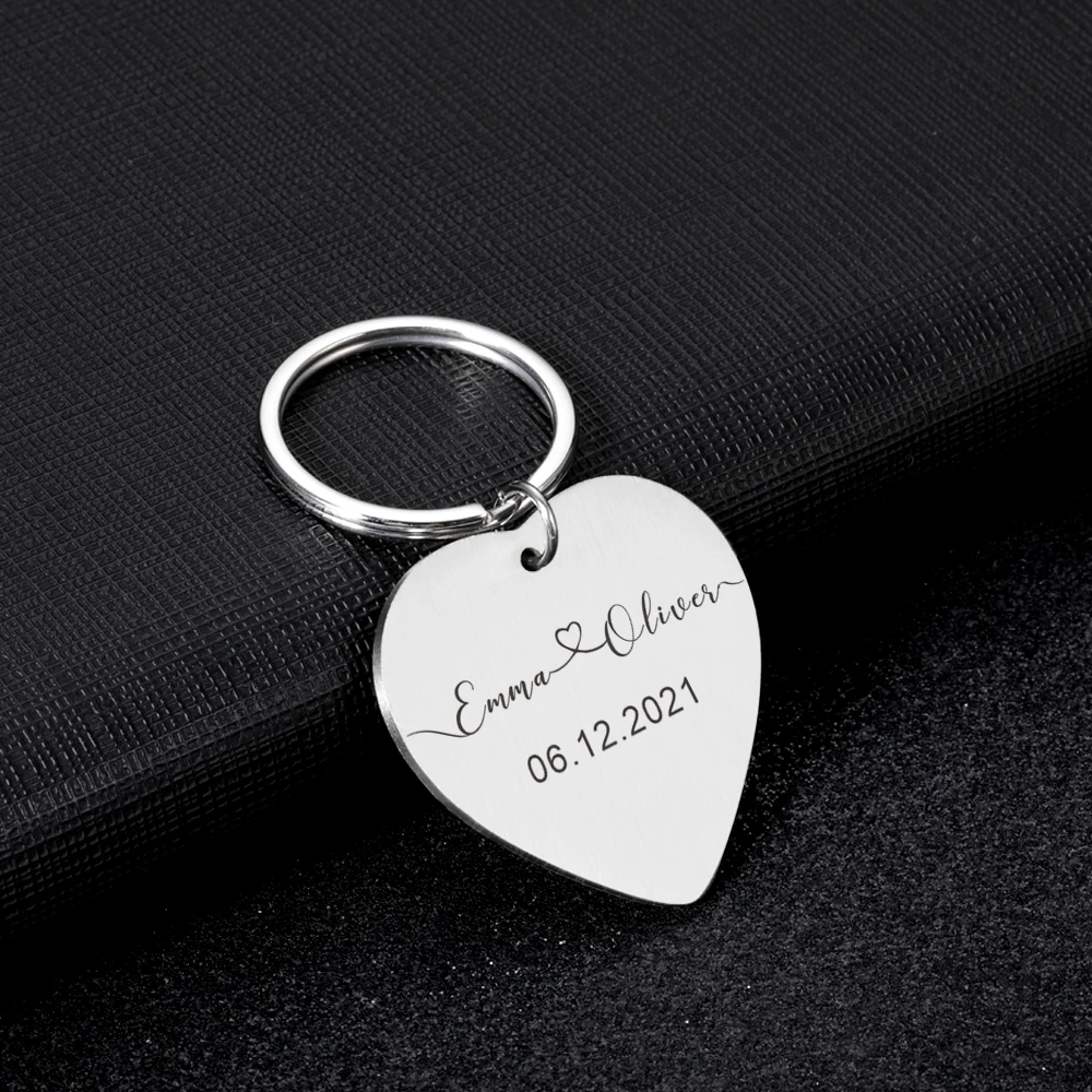 Personalized-Couple-Heart-Keychain-Custom-Name-Date-Key-Ring ...