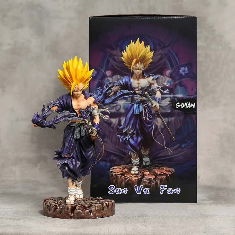 Figura de colección de Dragon Ball Z, estatua de Son Gohan, Samurai ...