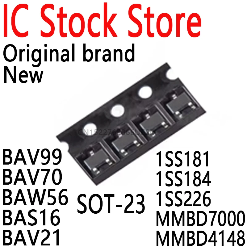 100PCS-SMD-High-Speed-Switching-Diode-SOT-23-BAV99-BAV70-BAW56-BAS16-BAV21-1SS181-1SS184-1SS226.jpg