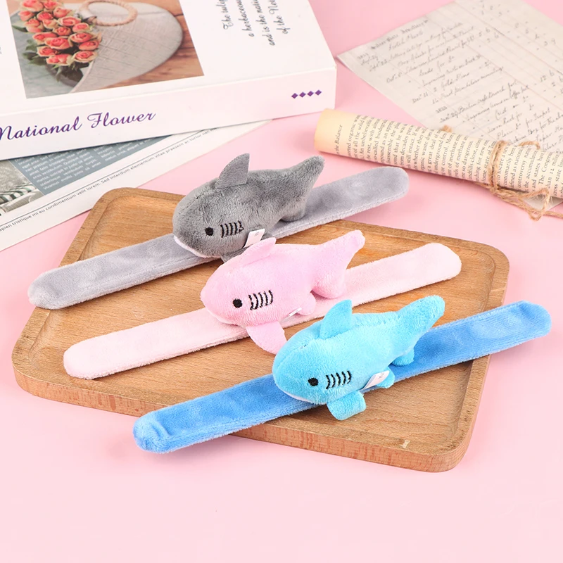 Cute-Plush-Shark-Wristband-Stuffed-Animal-Slap-Bracelet-Slap-Rings-Slap ...