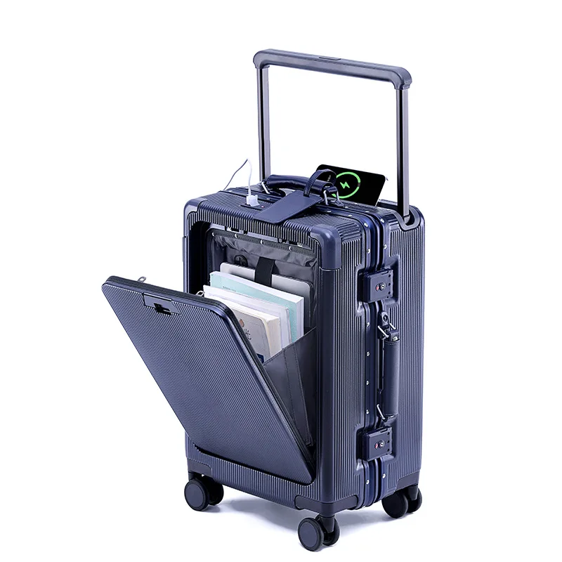 24"26 Inch Travel Suitcase Aluminum frame Wide Trolley Case Carry-on ...