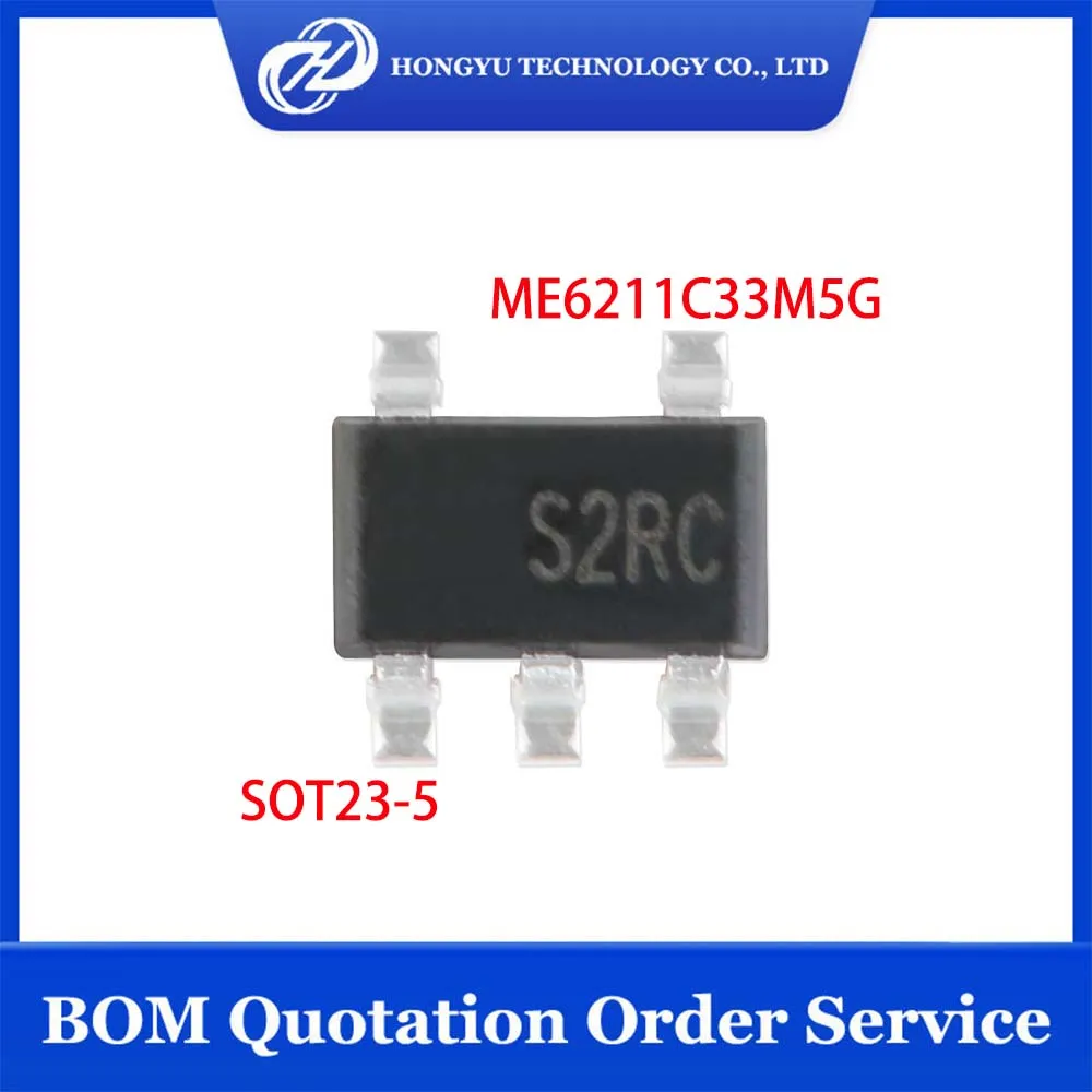 10 - 100 Pcs ME6211C33M5G ME6211C33M5G-N ME6211C33M ME6211C33 ME6211 ...