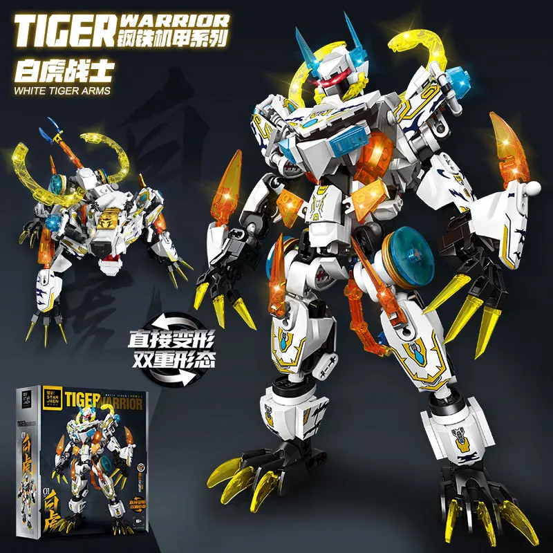 DIY-MOC-New-Qinglong-Baihu-Xuanwu-Zhuque-Cool-Mecha-Building-Block ...