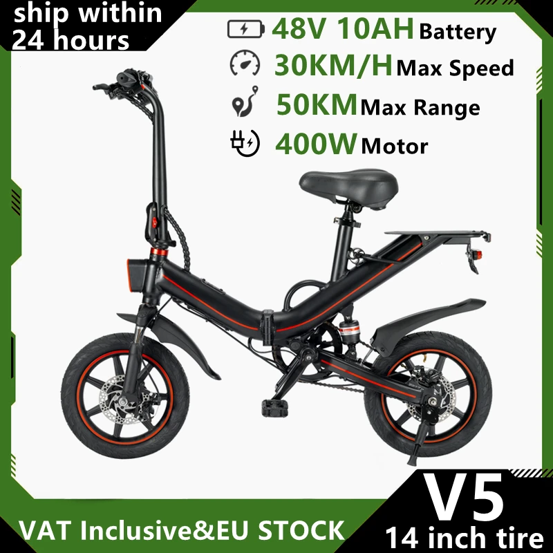 Original-EU-Stock-V5-E-bike-400W-Powerful-Motor-Max-Speed-30KM-H-48v ...