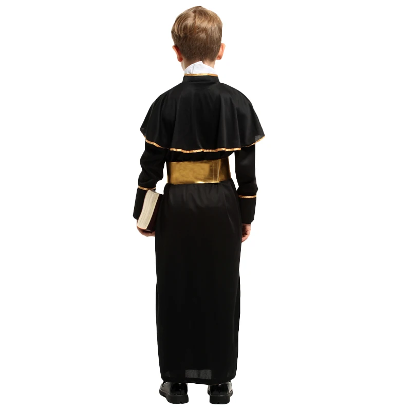 Catholic Priest Costume Little Boy Halloween Children Medieval