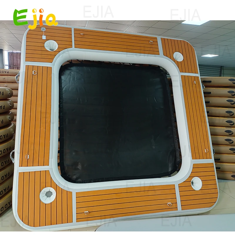 Inflatable-Pool-Floating-Water-Hammock-With-Cup-Holder-7-10-Person ...