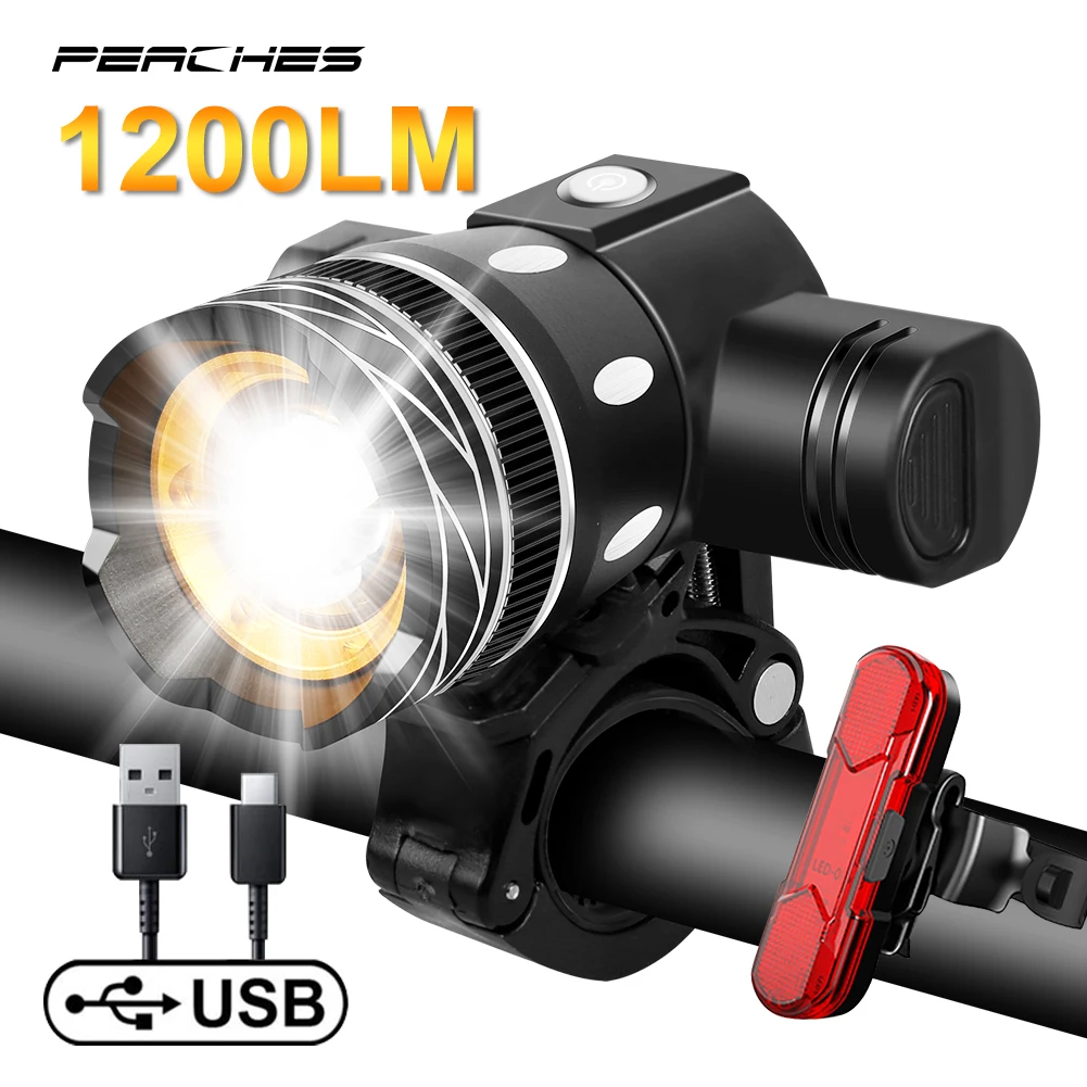 Luz-delantera-LED-para-bicicleta-de-monta-a-linterna-de-aleaci-n-de ...