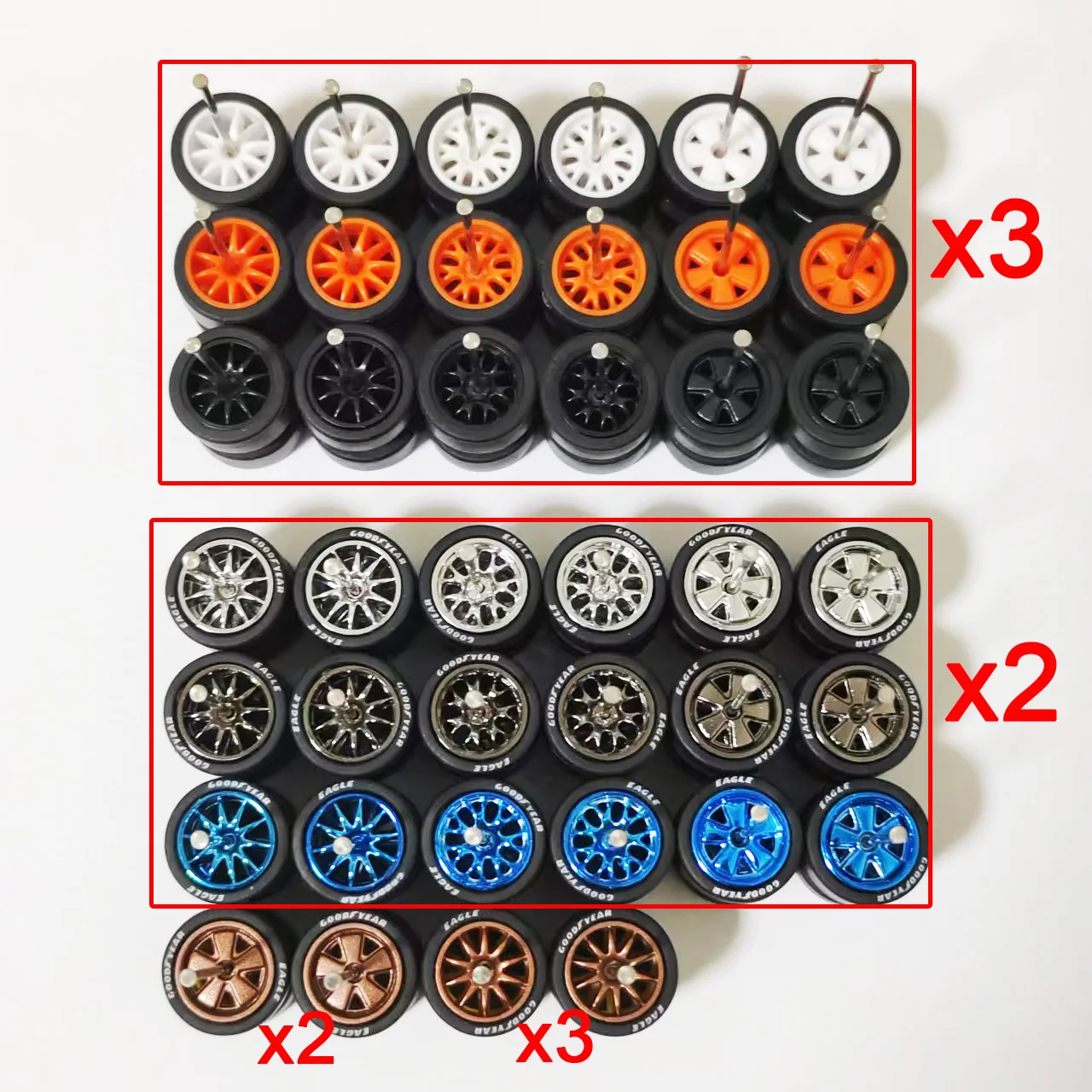 50sets-for-50-Cars-1-64-Wheels-Pack-Tires-for-1-64-Diecast-Car-Matchbox ...