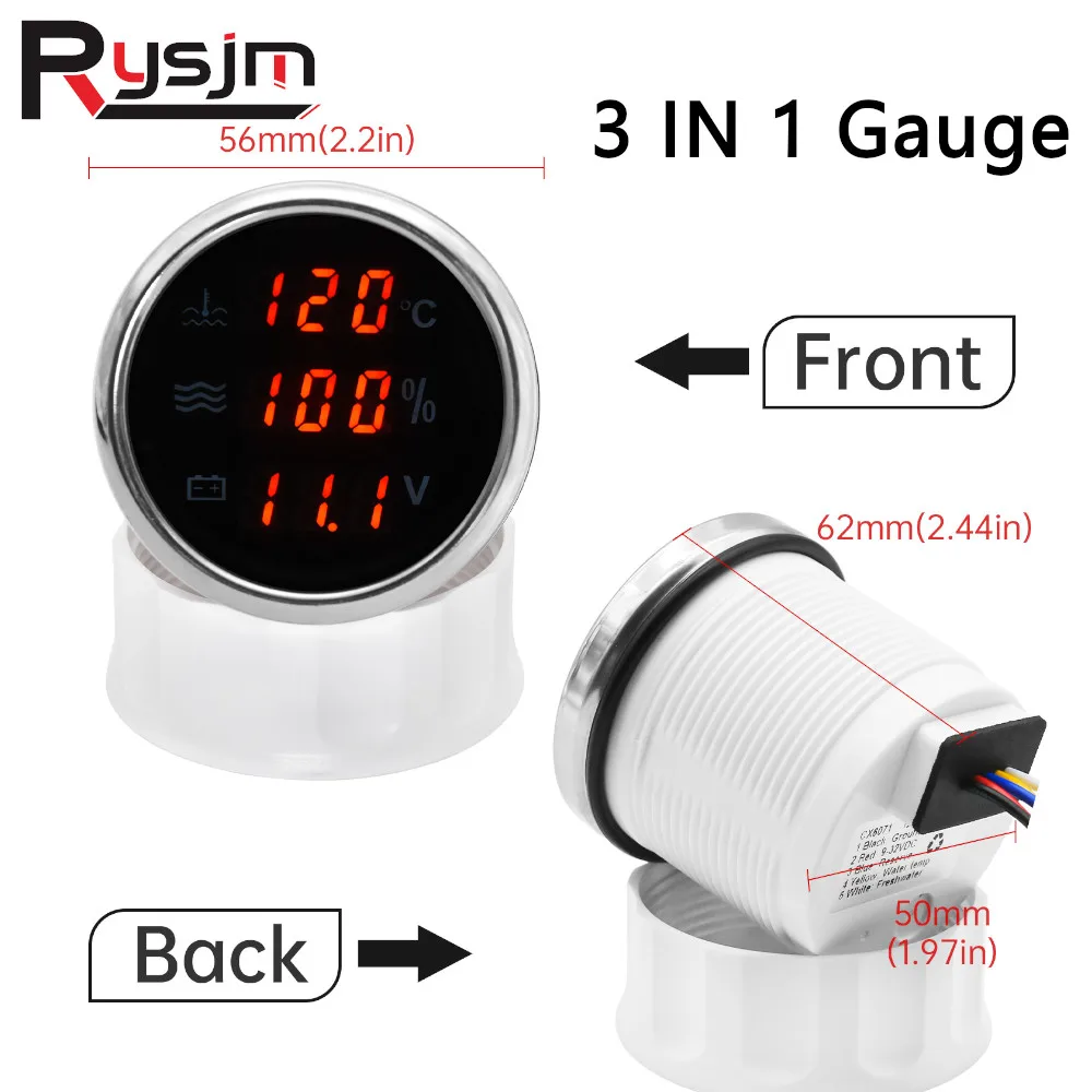 HD-Universal-52mm-3-In-1-Meter-Auto-Marine-Cooling-Water-Temperature ...