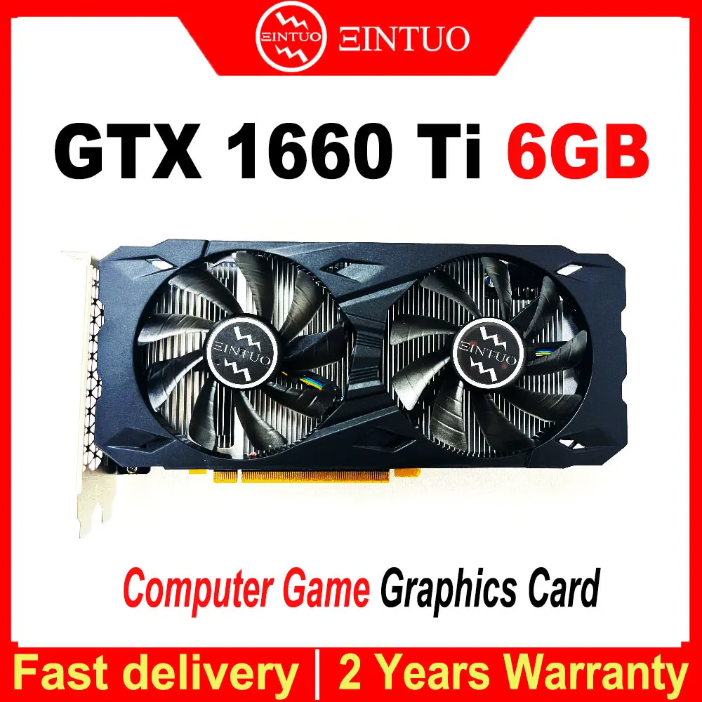 GTX1660TI 6G graphics card GDDR6 192Bit for NVIDIA GeForce GTX 1660 Ti 6g GPU desktop computer ...