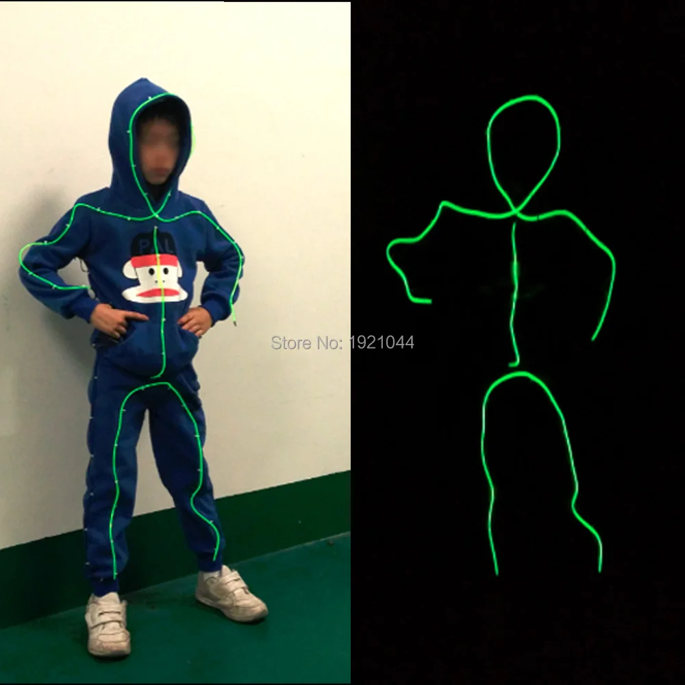 DIY-EL-Wire-Clothes-Luminous-Costumes-LED-Light-up-Suits-For-Children ...