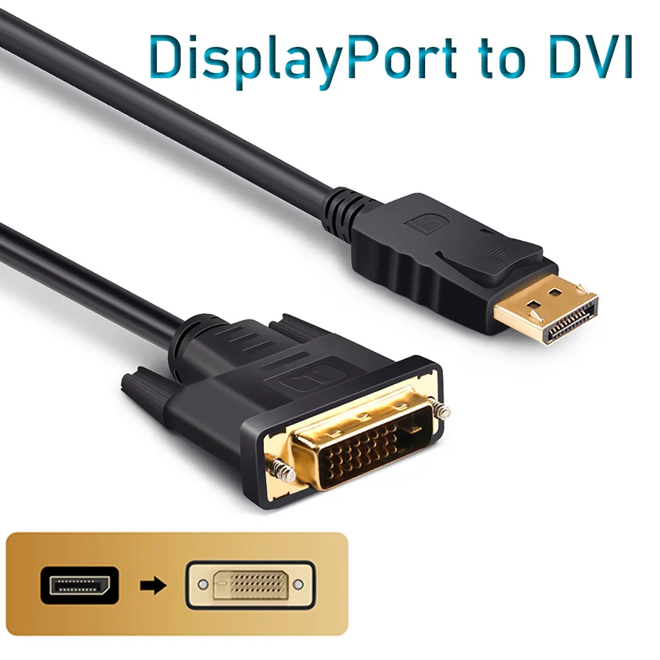 HDmatters-DisplayPort-to-DVI-cable-DisplayPort-DP-to-DVI-Monitor-video ...