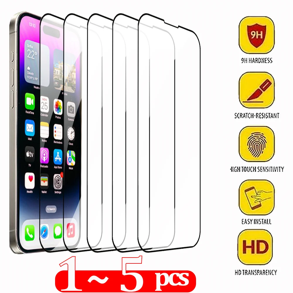 1-5PCS-Front-Protective-Film-For-iPhone-16-15-Pro-Max-Glass-Screen ...