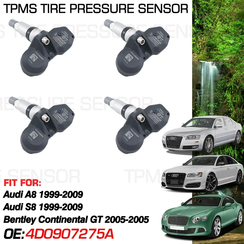 4PCS Tire Pressures Sensor 4D0907275A 4D0907275D TPMS Sensor For Audi ...