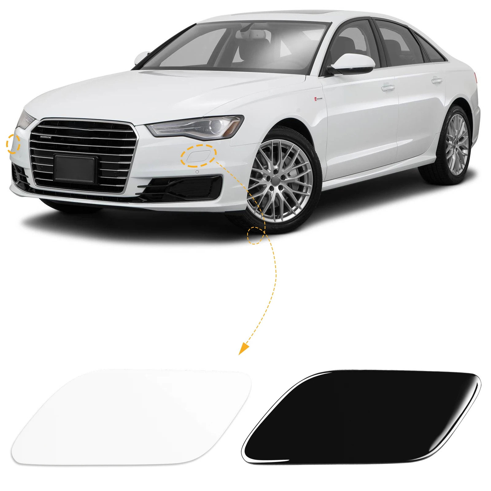 Front Bumper Headlight Headlamp Washer Jet Spray Nozzle Cover Cap For ...