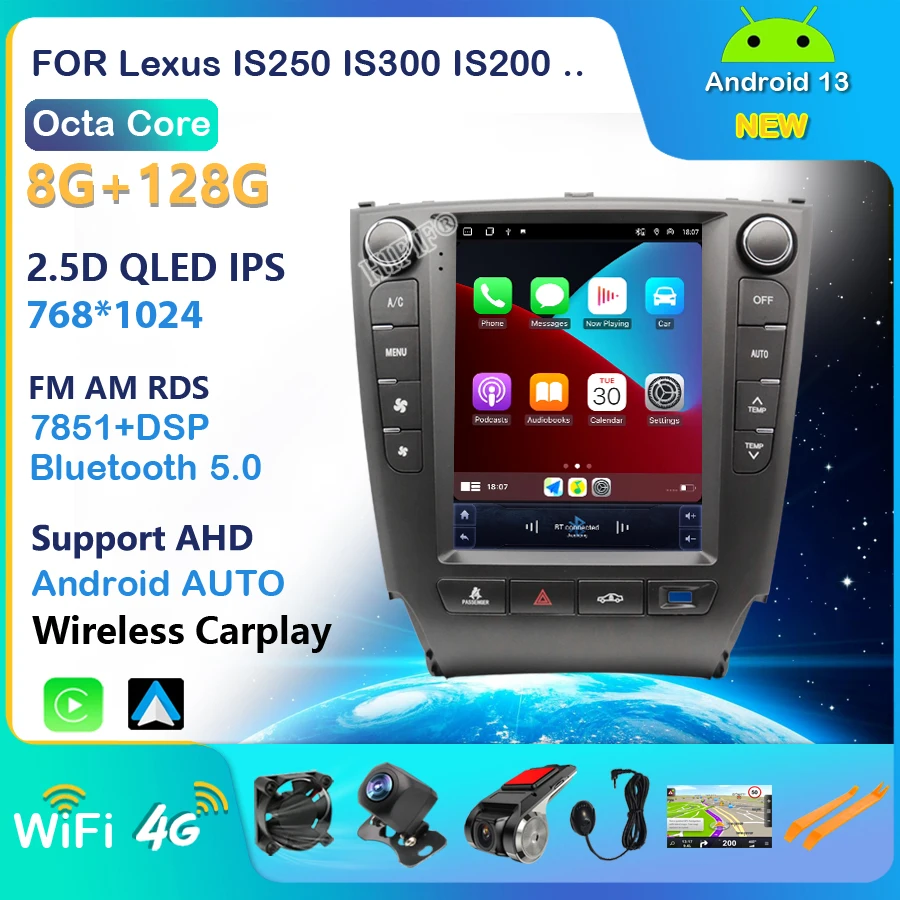 Car-Radio-Android-13-Video-Player-For-Lexus-IS250-IS300-IS200-IS220 ...