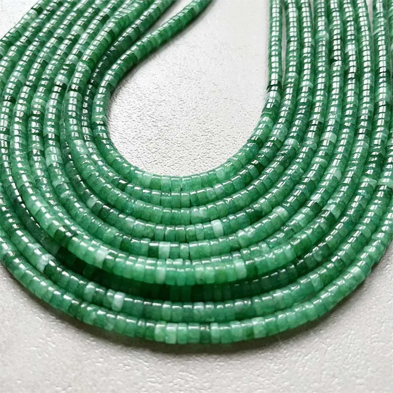 2*4MM Light Green Brazil Emerald Heishi Beads For DIY Necklace Bracelat ...