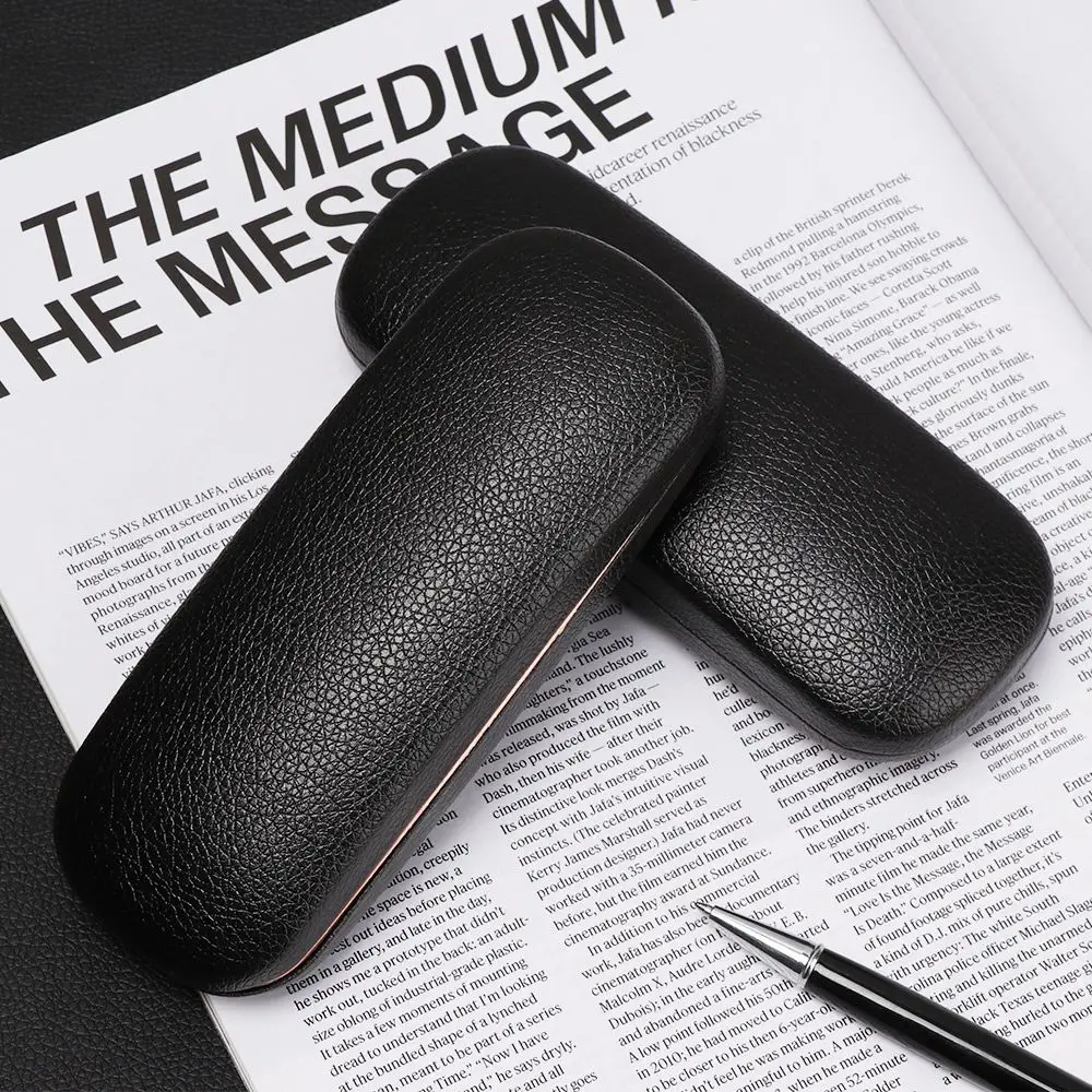 1-PC-Hot-Unisex-Leather-Glasses-Case-Hard-Frame-Waterproof-Eyeglass ...