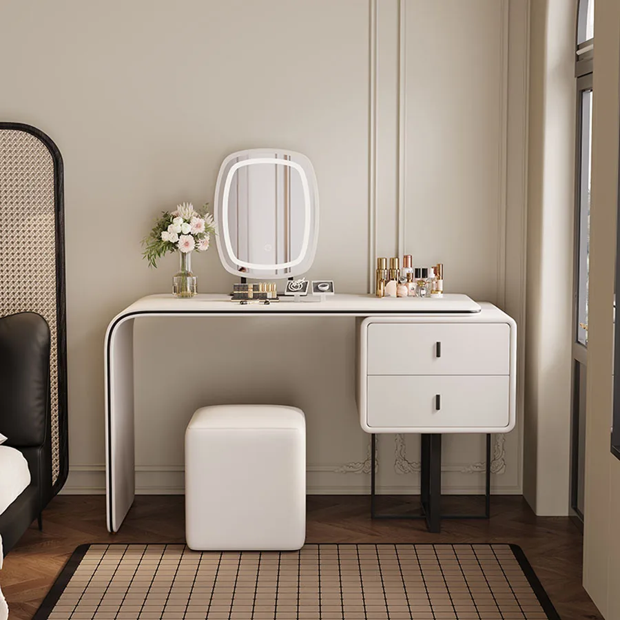 Minimalist-Vanity-Table-Modern-Handle-Drawers-Makeup-Artist-Beauty ...
