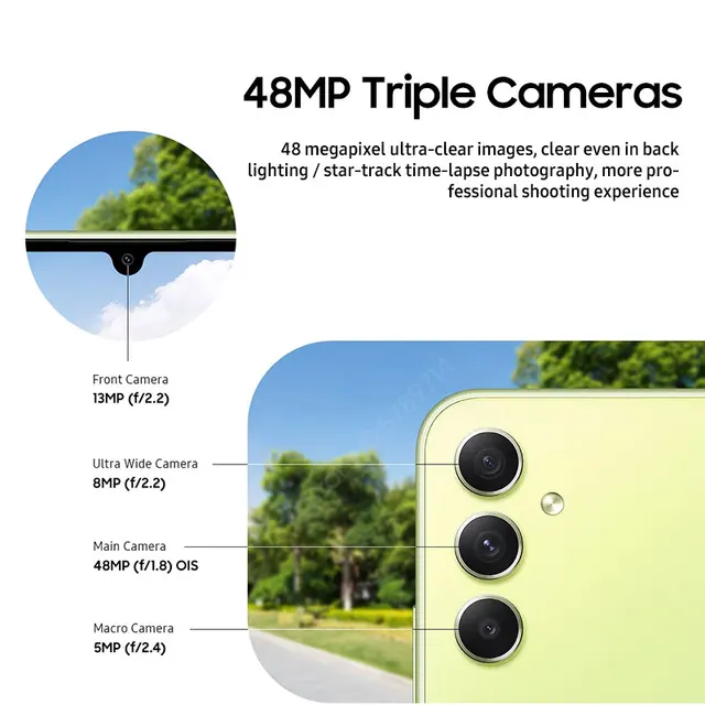 Original New Samsung Galaxy A34 5G Smartphone Android 13 MTK Dimensity ...