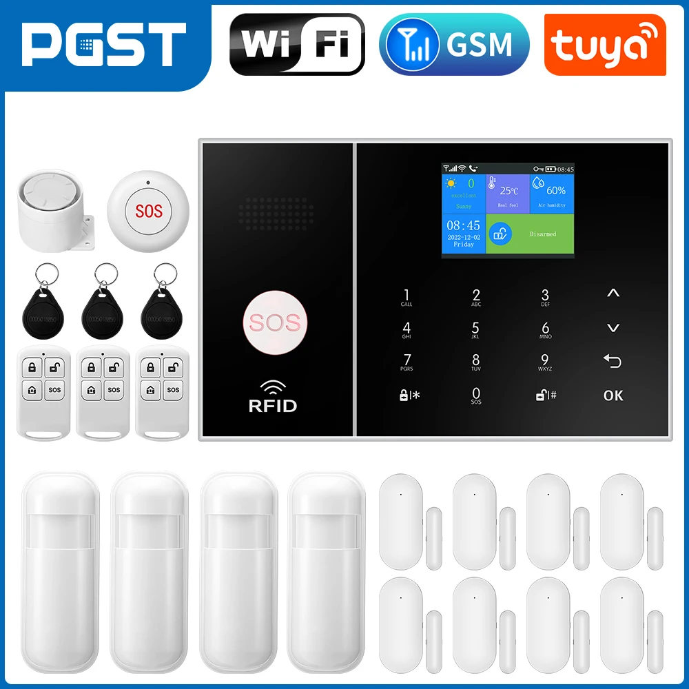 PGST-WIFI-GSM-Smart-Life-Alarm-System-Work-With-Alexa-Wireless-Security ...